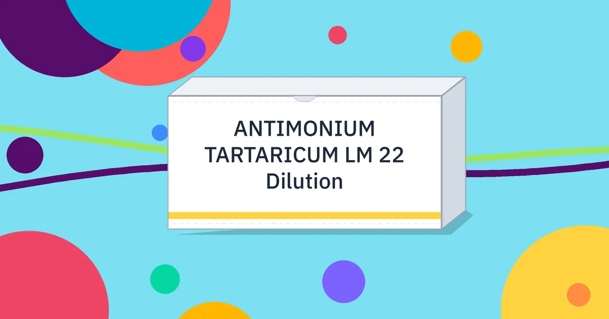 Symbolbild: Packung mit der Aufschrift ANTIMONIUM TARTARICUM LM 22 Dilution (PZN 12764760) – Verfügbarkeit und Bezug in Apotheken in Frankfurt am Main