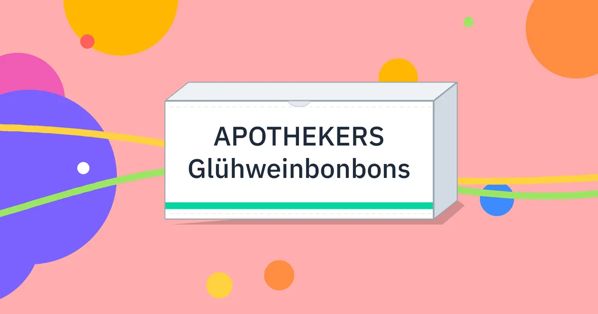 Symbolbild: Packung mit der Aufschrift APOTHEKERS Glühweinbonbons (PZN 01260743) – Verfügbarkeit und Bezug in Apotheken in Frankfurt am Main