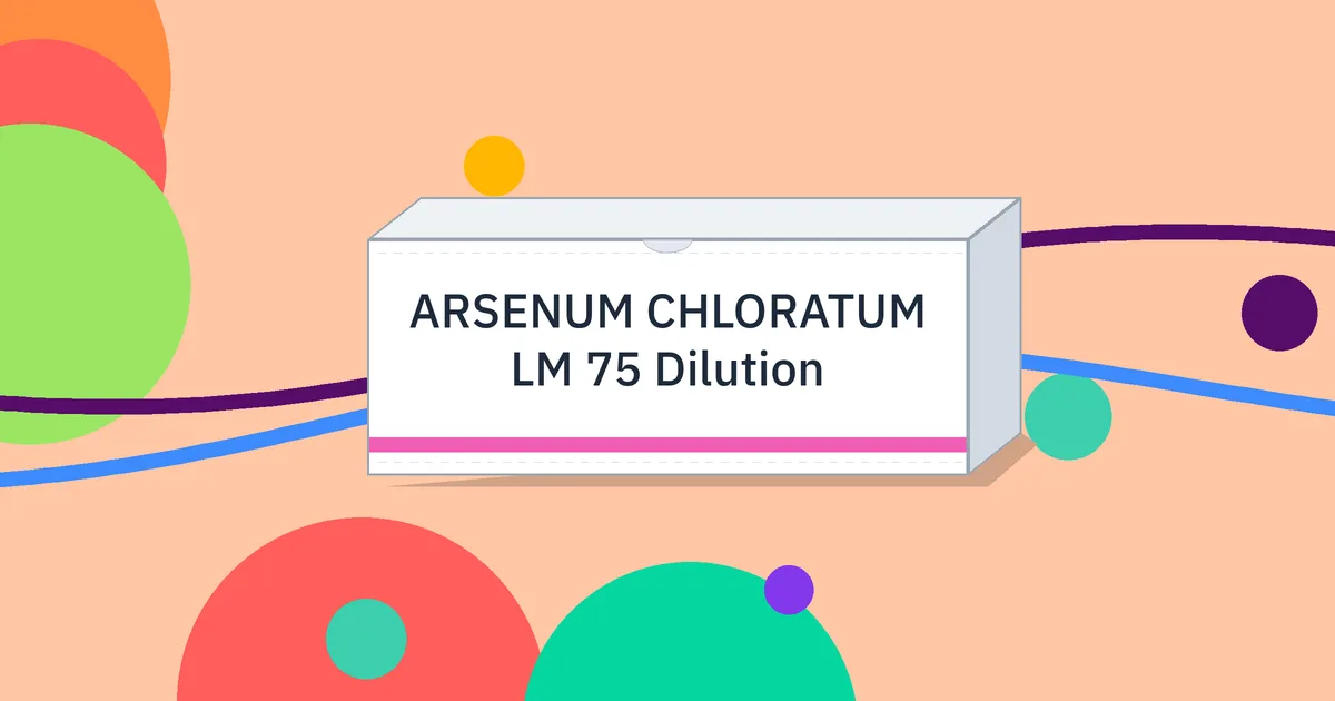 Symbolbild: Packung mit der Aufschrift ARSENUM CHLORATUM LM 75 Dilution (PZN 12772038) – Verfügbarkeit und Bezug in Apotheken in Frankfurt am Main