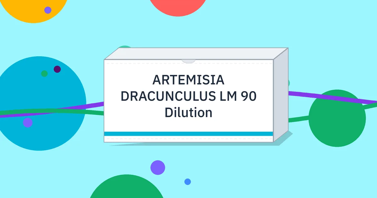 Symbolbild: Packung mit der Aufschrift ARTEMISIA DRACUNCULUS LM 90 Dilution (PZN 13394791) – Verfügbarkeit und Bezug in Apotheken in Frankfurt am Main