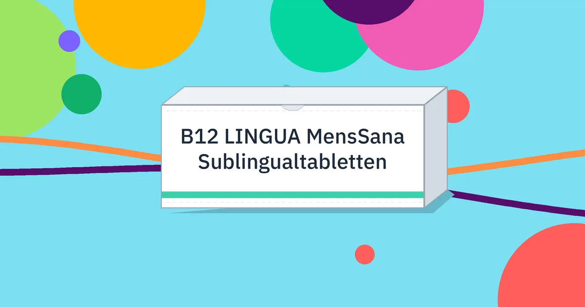 Symbolbild: Packung mit der Aufschrift B12 LINGUA MensSana Sublingualtabletten (PZN 13947652) – Verfügbarkeit und Bezug in Apotheken in Frankfurt am Main