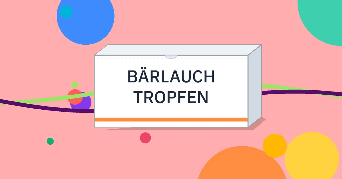 Symbolbild: Packung mit der Aufschrift BÄRLAUCH TROPFEN (PZN 11072853) – Verfügbarkeit und Bezug in Apotheken in Frankfurt am Main