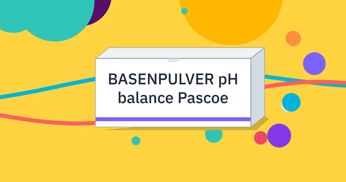 Symbolbild: Packung mit der Aufschrift BASENPULVER pH balance Pascoe (PZN 05462969) – Verfügbarkeit und Bezug in Apotheken in Frankfurt am Main