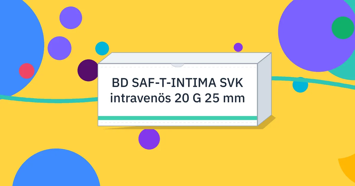Symbolbild: Packung mit der Aufschrift BD SAF-T-INTIMA SVK intravenös 20 G 25 mm (PZN 17755145) – Verfügbarkeit und Bezug in Apotheken in Frankfurt am Main