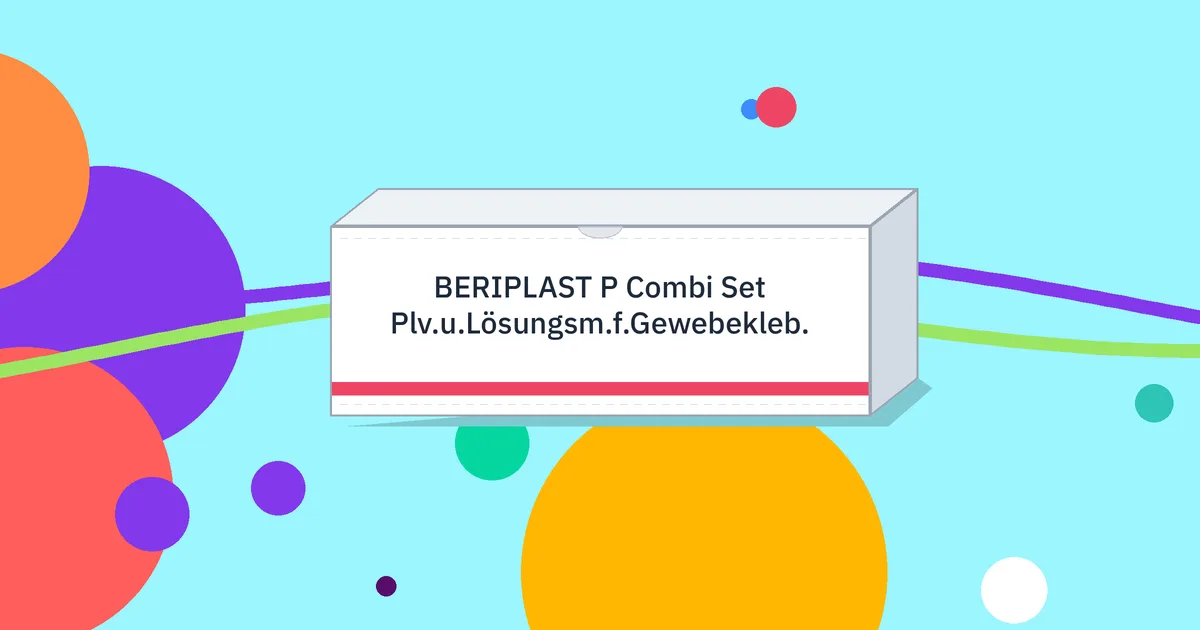 Symbolbild: Packung mit der Aufschrift BERIPLAST P Combi Set Plv.u.Lösungsm.f.Gewebekleb. (PZN 11599170) – Verfügbarkeit und Bezug in Apotheken in Frankfurt am Main
