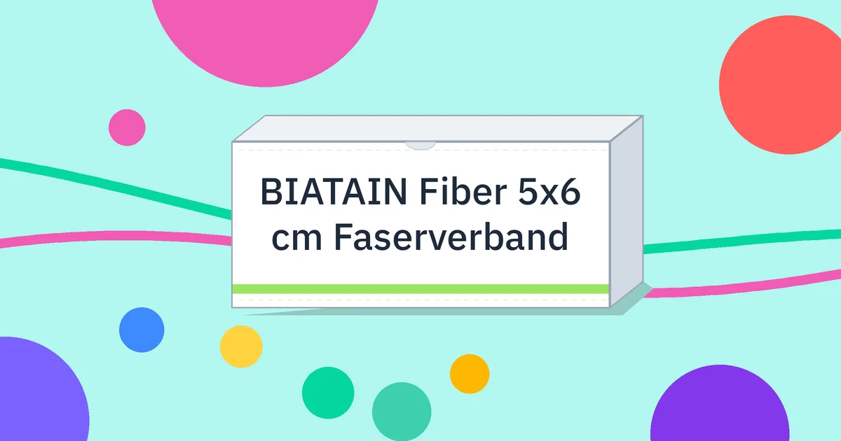 Symbolbild: Packung mit der Aufschrift BIATAIN Fiber 5x6 cm Faserverband (PZN 20056853) – Verfügbarkeit und Bezug in Apotheken in Frankfurt am Main