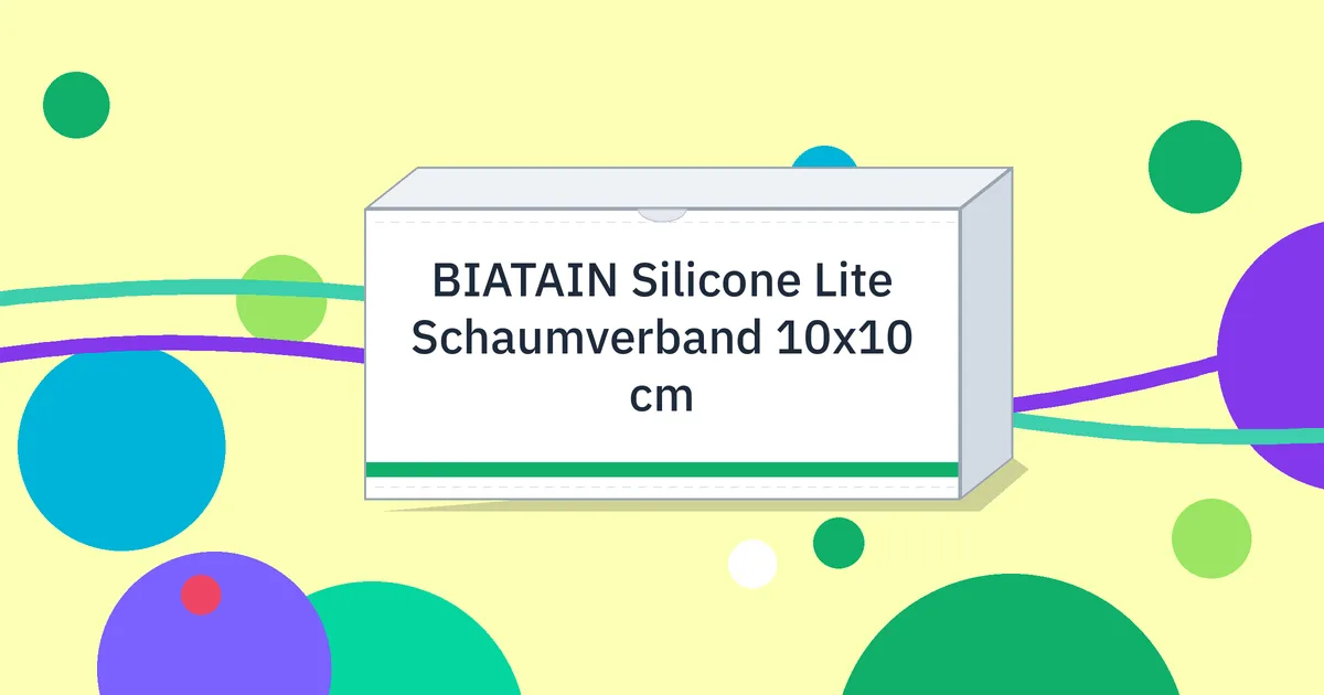 Symbolbild: Packung mit der Aufschrift BIATAIN Silicone Lite Schaumverband 10x10 cm (PZN 10122833) – Verfügbarkeit und Bezug in Apotheken in Frankfurt am Main