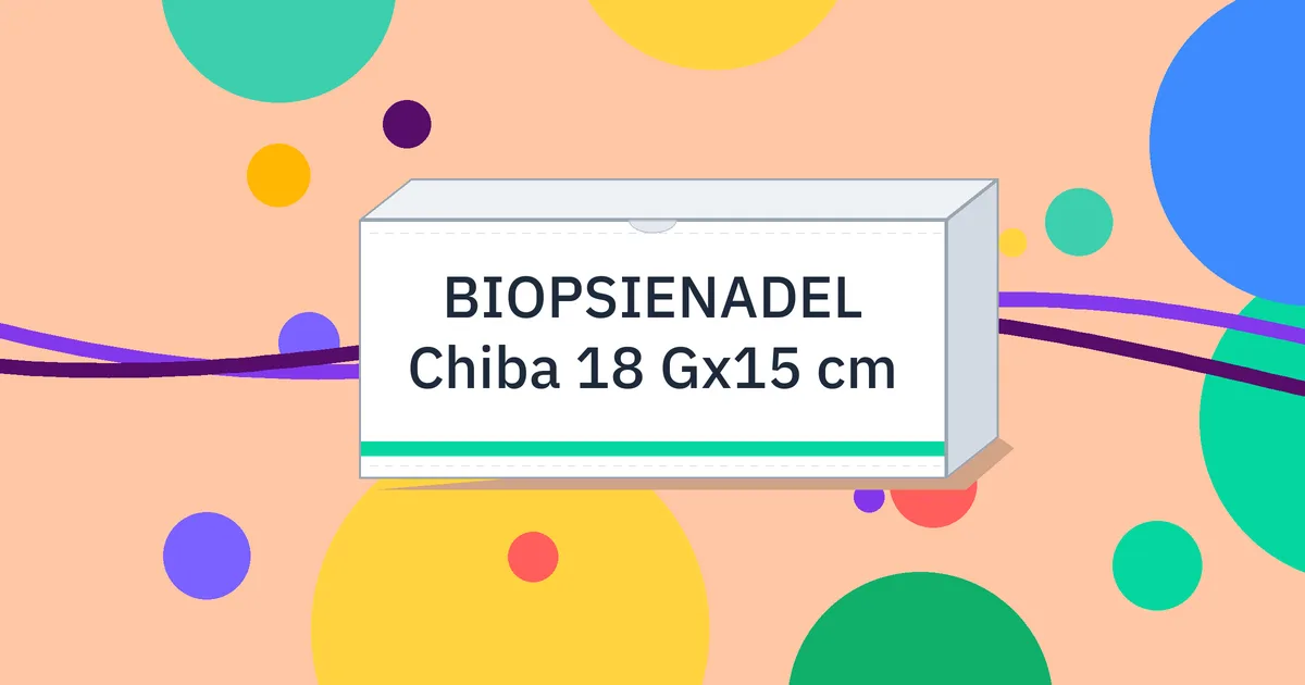 Symbolbild: Packung mit der Aufschrift BIOPSIENADEL Chiba 18 Gx15 cm (PZN 06771508) – Verfügbarkeit und Bezug in Apotheken in Frankfurt am Main