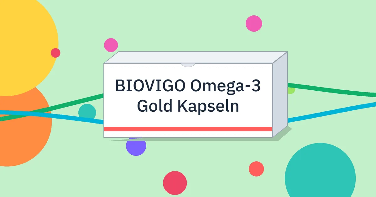 Symbolbild: Packung mit der Aufschrift BIOVIGO Omega-3 Gold Kapseln (PZN 17262000) – Verfügbarkeit und Bezug in Apotheken in Frankfurt am Main