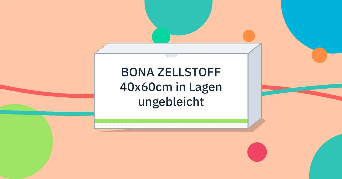 Symbolbild: Packung mit der Aufschrift BONA ZELLSTOFF 40x60cm in Lagen ungebleicht (PZN 02404598) – Verfügbarkeit und Bezug in Apotheken in Frankfurt am Main