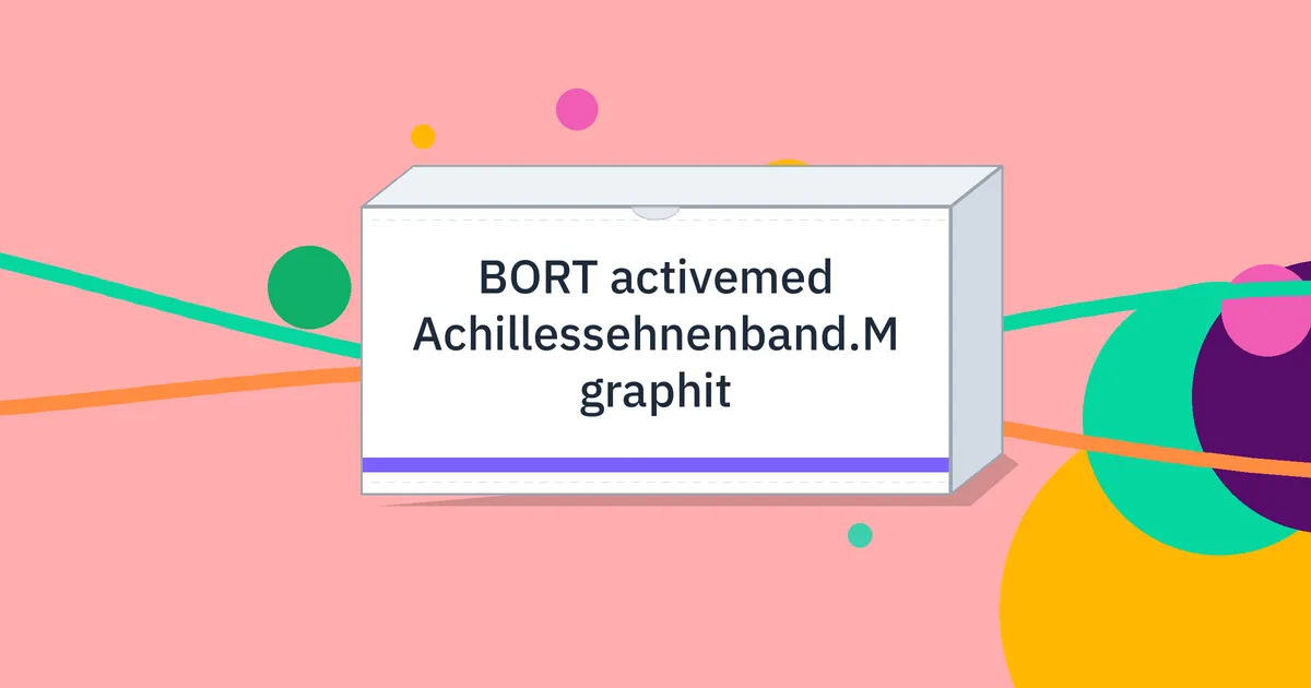 Symbolbild: Packung mit der Aufschrift BORT activemed Achillessehnenband.M graphit (PZN 17618046) – Verfügbarkeit und Bezug in Apotheken in Frankfurt am Main