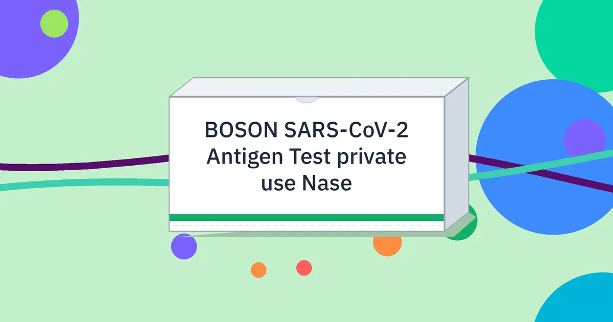 Symbolbild: Packung mit der Aufschrift BOSON SARS-CoV-2 Antigen Test private use Nase (PZN 17297903) – Verfügbarkeit und Bezug in Apotheken in Frankfurt am Main