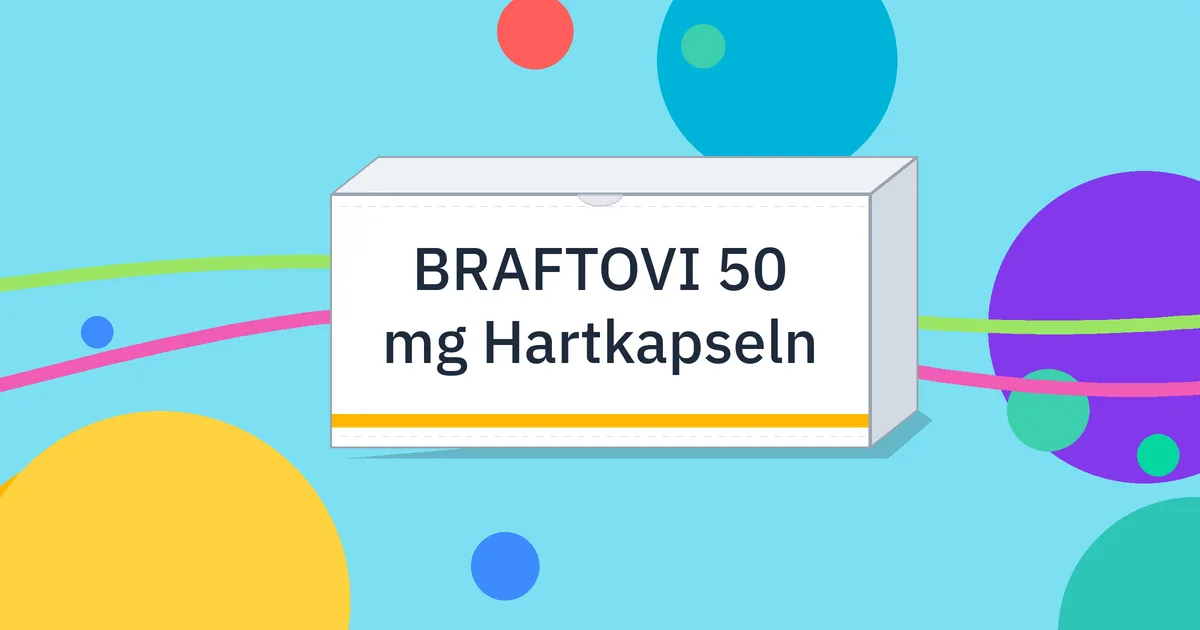 Symbolbild: Packung mit der Aufschrift BRAFTOVI 50 mg Hartkapseln (PZN 16769866) – Verfügbarkeit und Bezug in Apotheken in Frankfurt am Main