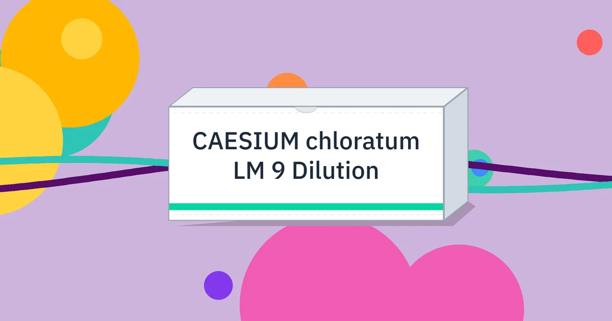 Symbolbild: Packung mit der Aufschrift CAESIUM chloratum LM 9 Dilution (PZN 12799103) – Verfügbarkeit und Bezug in Apotheken in Frankfurt am Main