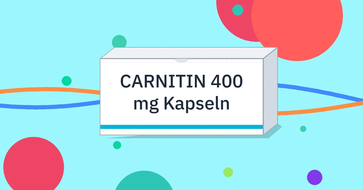 Symbolbild: Packung mit der Aufschrift CARNITIN 400 mg Kapseln (PZN 07662796) – Verfügbarkeit und Bezug in Apotheken in Frankfurt am Main