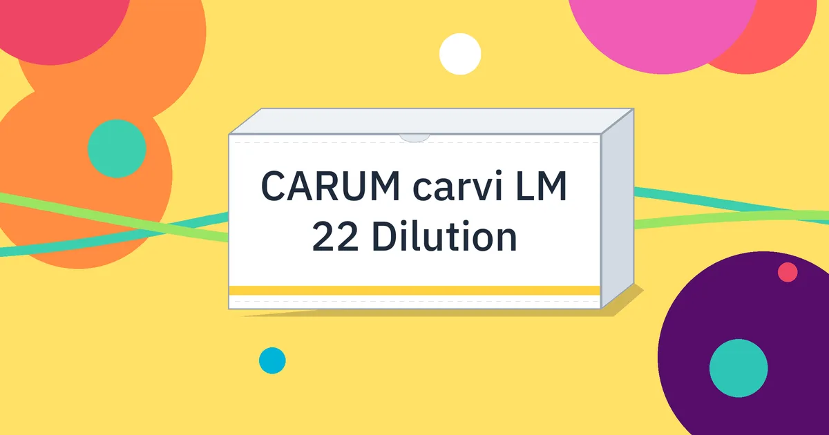 Symbolbild: Packung mit der Aufschrift CARUM carvi LM 22 Dilution (PZN 12811318) – Verfügbarkeit und Bezug in Apotheken in Frankfurt am Main