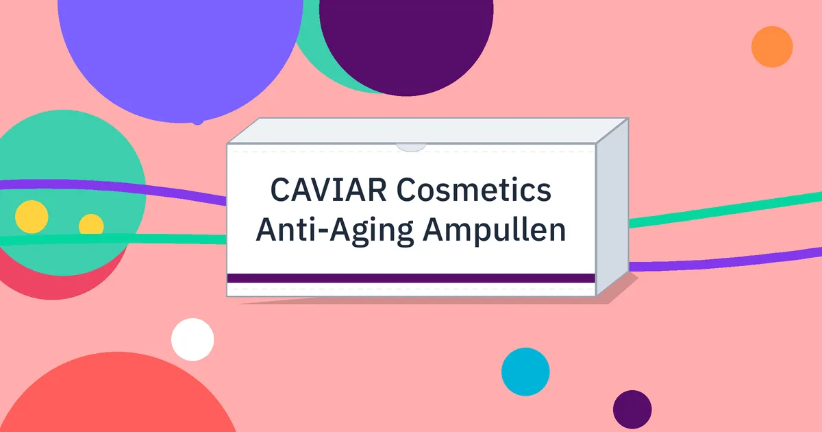 Symbolbild: Packung mit der Aufschrift CAVIAR Cosmetics Anti-Aging Ampullen (PZN 15422037) – Verfügbarkeit und Bezug in Apotheken in Frankfurt am Main