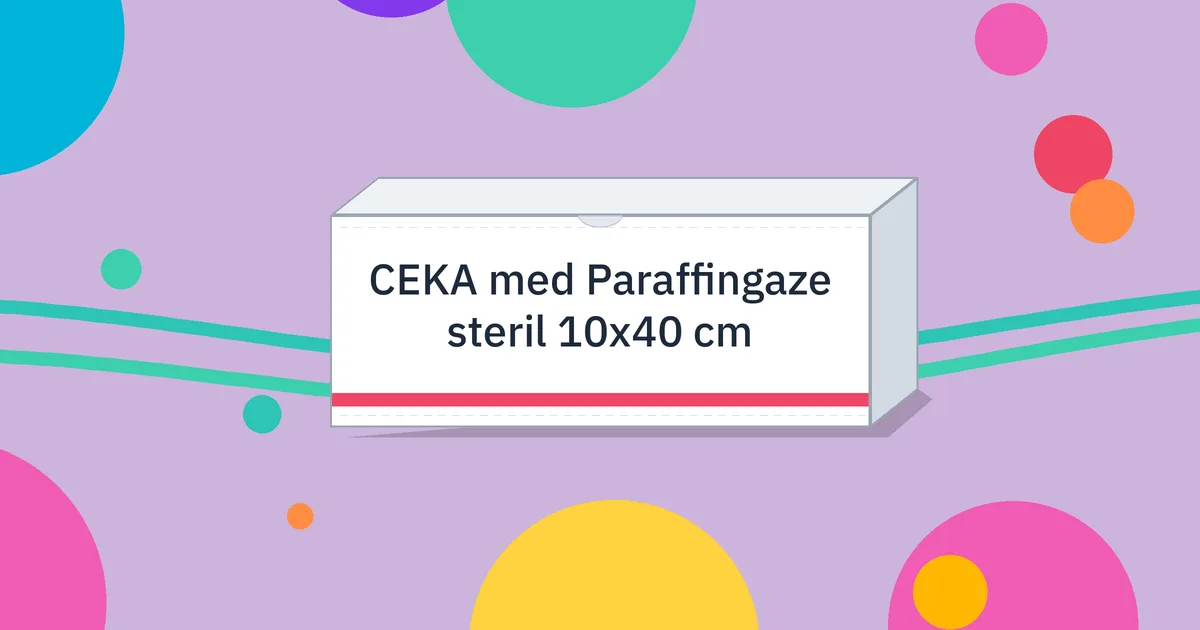 Symbolbild: Packung mit der Aufschrift CEKA med Paraffingaze steril 10x40 cm (PZN 19276710) – Verfügbarkeit und Bezug in Apotheken in Frankfurt am Main