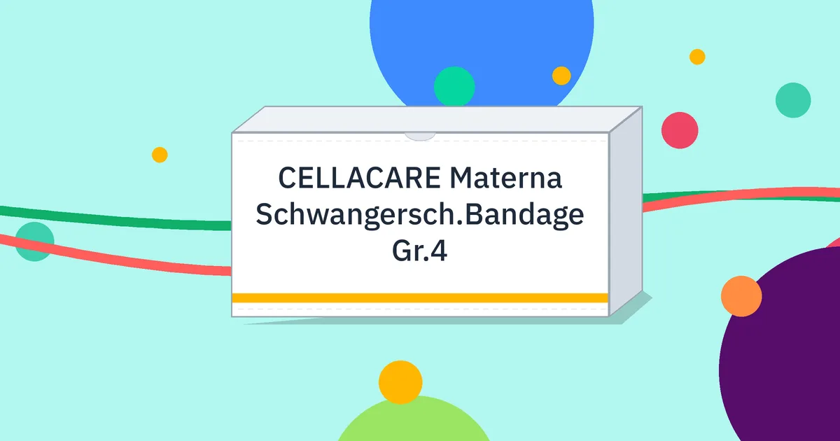 Symbolbild: Packung mit der Aufschrift CELLACARE Materna Schwangersch.Bandage Gr.4 (PZN 02006840) – Verfügbarkeit und Bezug in Apotheken in Frankfurt am Main