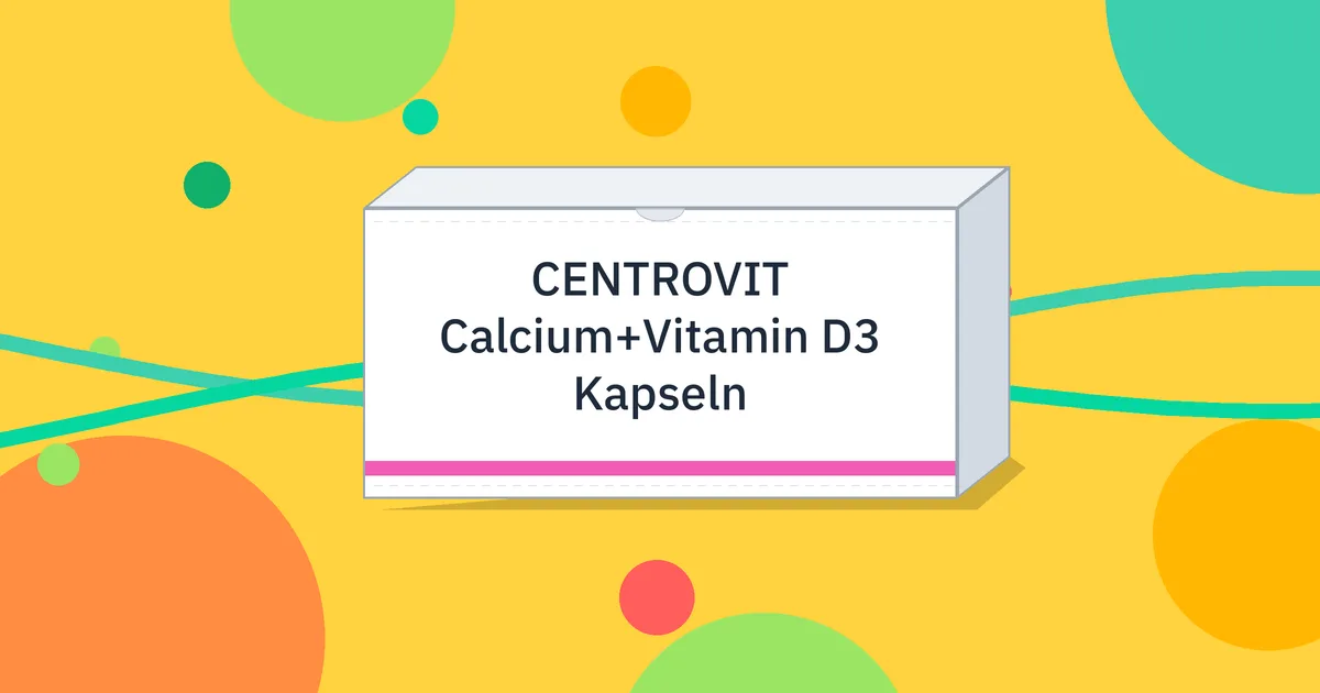Symbolbild: Packung mit der Aufschrift CENTROVIT Calcium+Vitamin D3 Kapseln (PZN 18174870) – Verfügbarkeit und Bezug in Apotheken in Frankfurt am Main