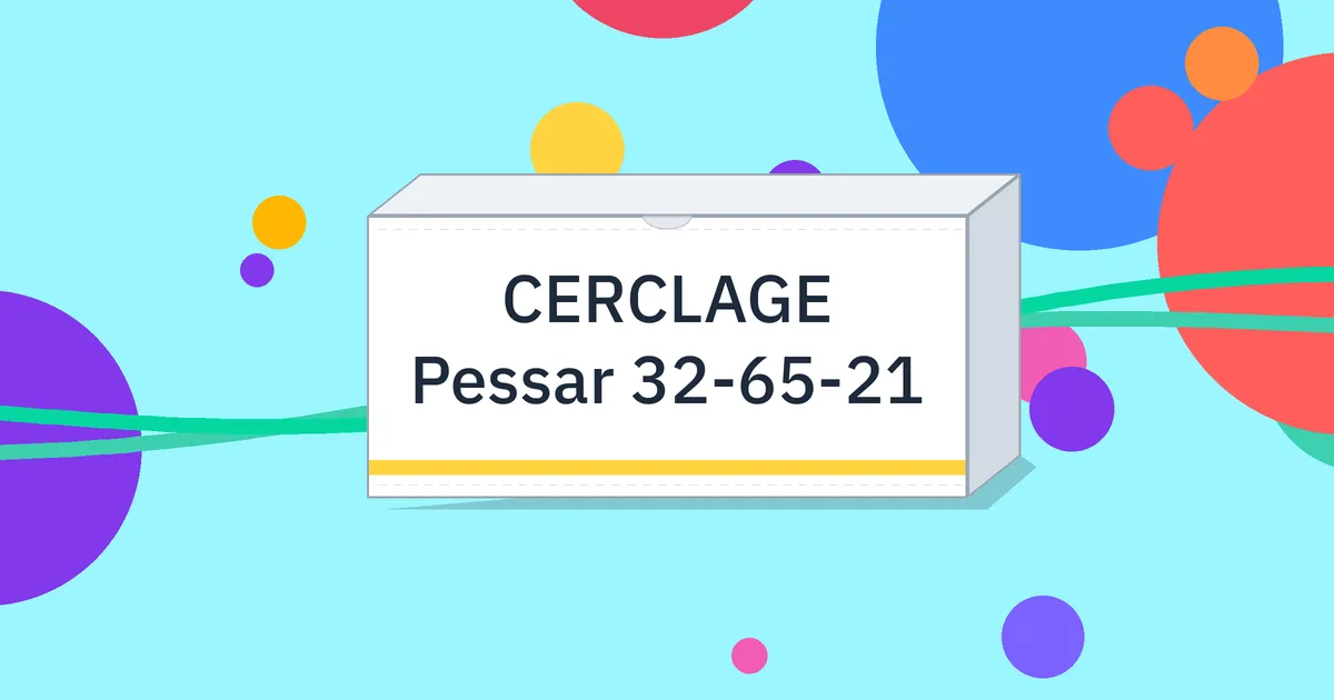 Symbolbild: Packung mit der Aufschrift CERCLAGE Pessar 32-65-21 (PZN 07274048) – Verfügbarkeit und Bezug in Apotheken in Frankfurt am Main