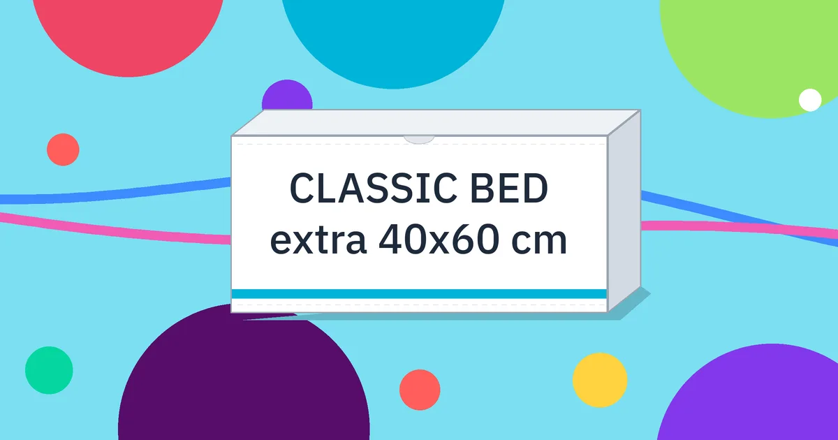 Symbolbild: Packung mit der Aufschrift CLASSIC BED extra 40x60 cm (PZN 10420743) – Verfügbarkeit und Bezug in Apotheken in Frankfurt am Main