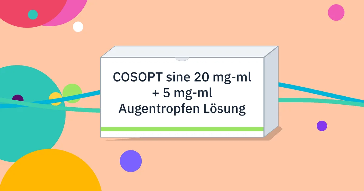 Symbolbild: Packung mit der Aufschrift COSOPT sine 20 mg-ml + 5 mg-ml Augentropfen Lösung (PZN 17669664) – Verfügbarkeit und Bezug in Apotheken in Frankfurt am Main