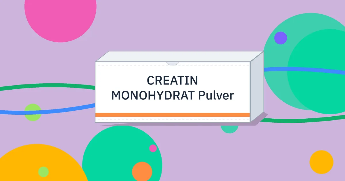 Symbolbild: Packung mit der Aufschrift CREATIN MONOHYDRAT Pulver (PZN 10533619) – Verfügbarkeit und Bezug in Apotheken in Frankfurt am Main