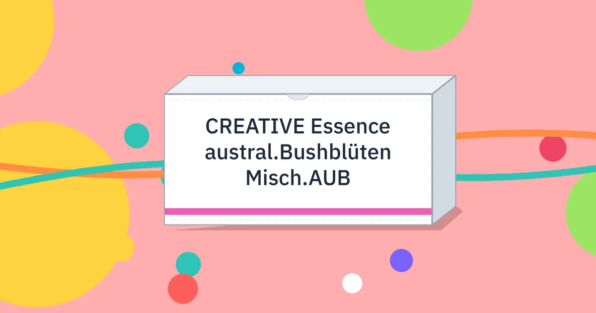Symbolbild: Packung mit der Aufschrift CREATIVE Essence austral.Bushblüten Misch.AUB (PZN 05000849) – Verfügbarkeit und Bezug in Apotheken in Frankfurt am Main