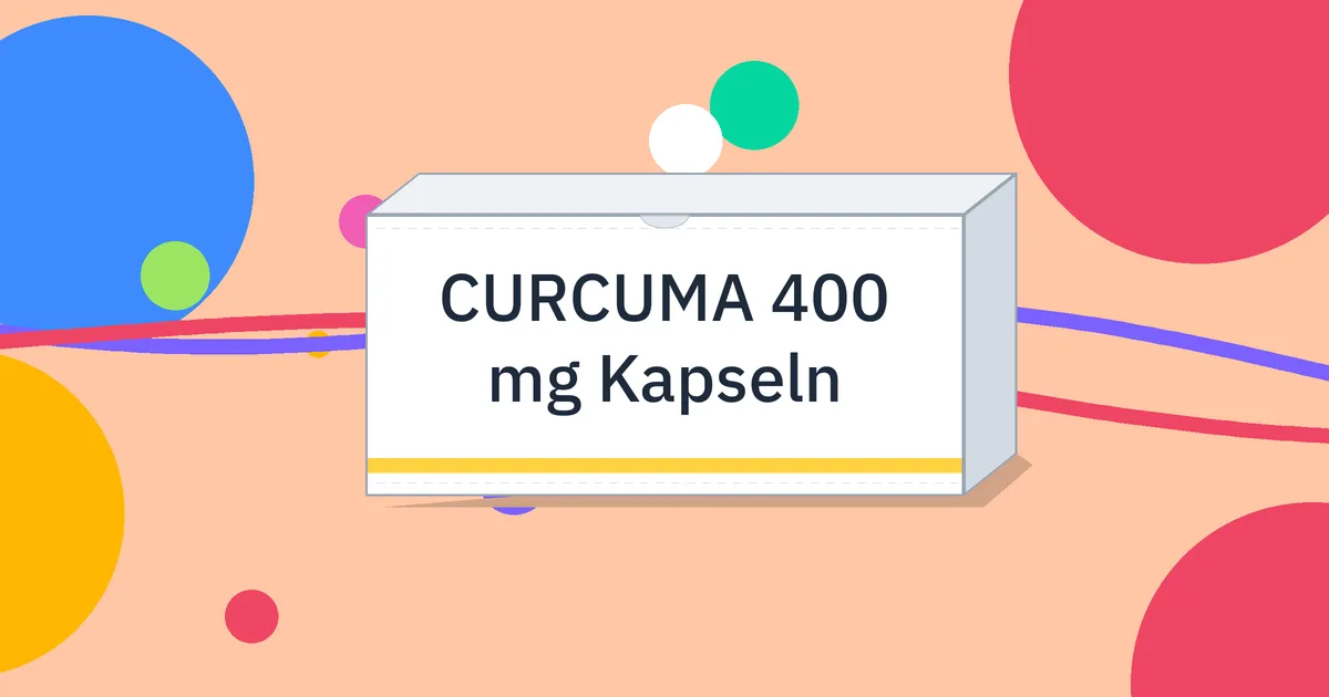Symbolbild: Packung mit der Aufschrift CURCUMA 400 mg Kapseln (PZN 02141992) – Verfügbarkeit und Bezug in Apotheken in Frankfurt am Main