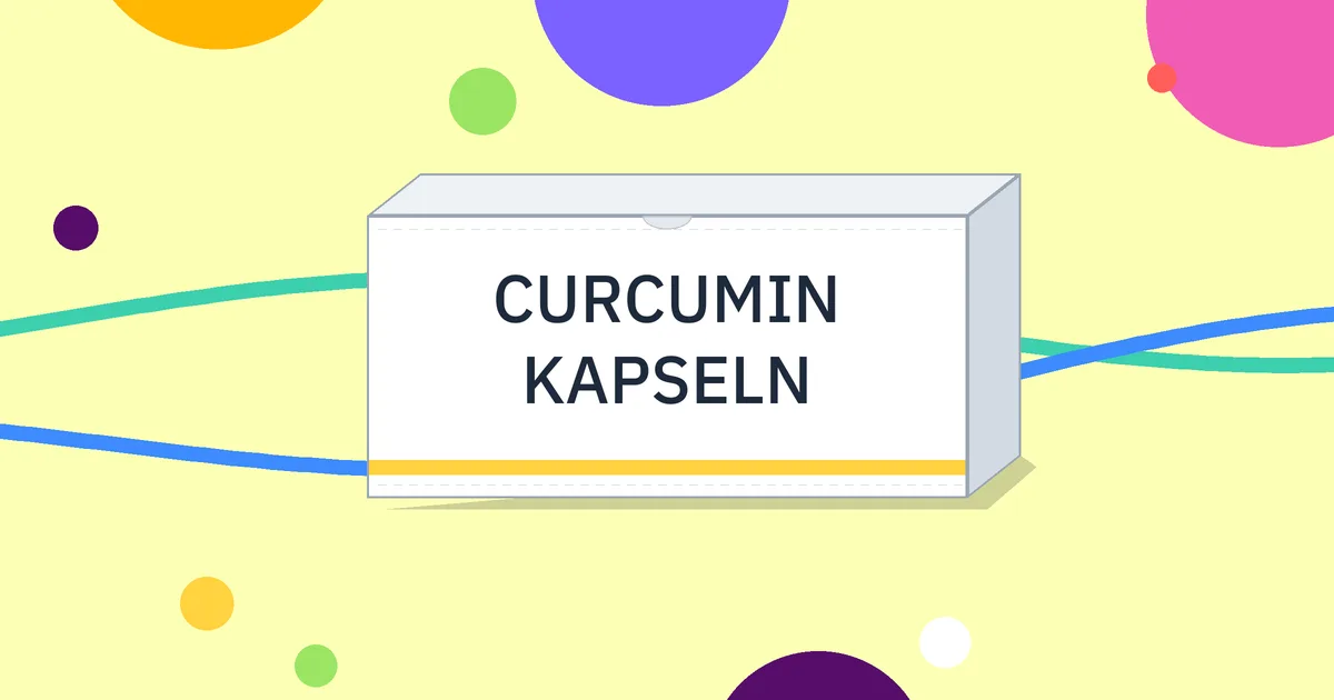 Symbolbild: Packung mit der Aufschrift CURCUMIN KAPSELN (PZN 14286603) – Verfügbarkeit und Bezug in Apotheken in Frankfurt am Main