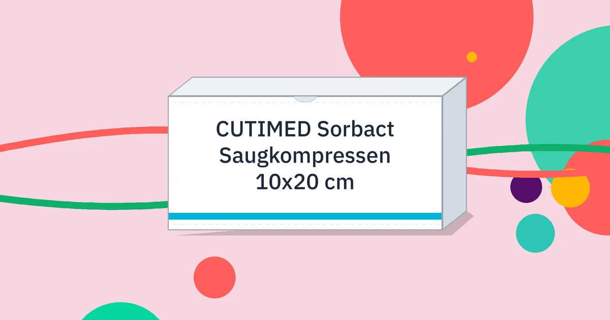 Symbolbild: Packung mit der Aufschrift CUTIMED Sorbact Saugkompressen 10x20 cm (PZN 13652419) – Verfügbarkeit und Bezug in Apotheken in Frankfurt am Main