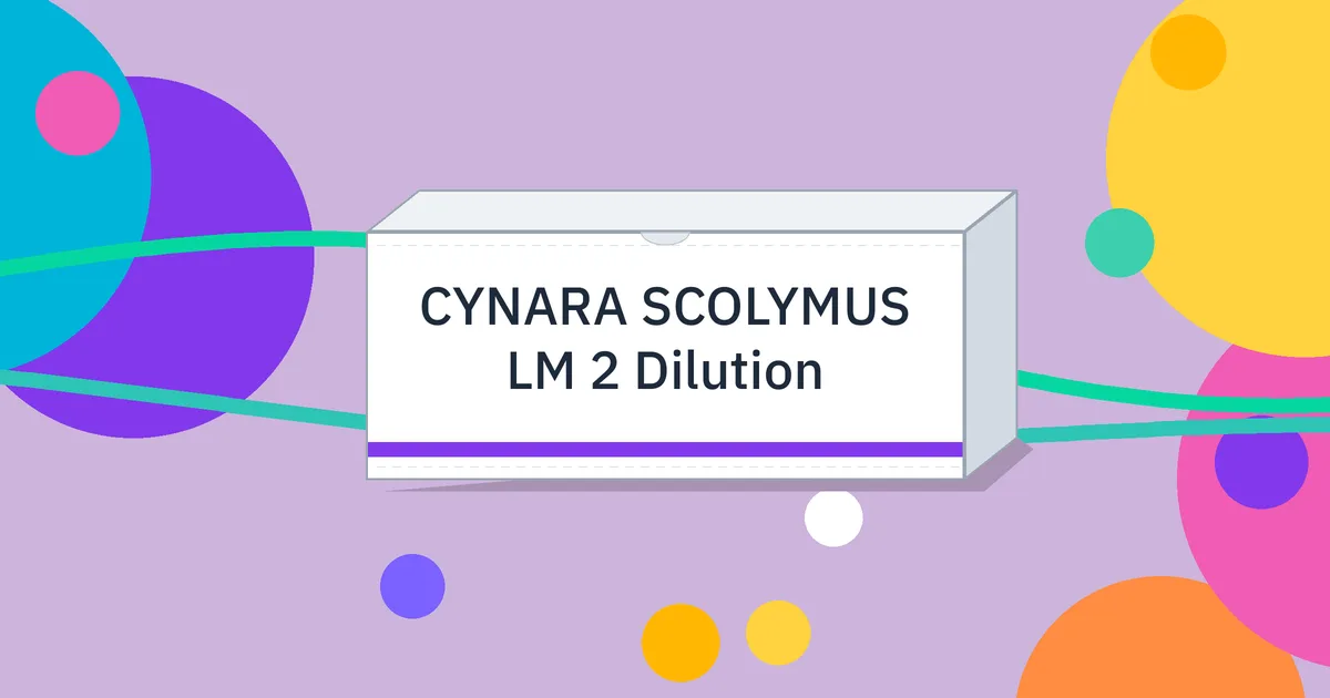 Symbolbild: Packung mit der Aufschrift CYNARA SCOLYMUS LM 2 Dilution (PZN 13459450) – Verfügbarkeit und Bezug in Apotheken in Frankfurt am Main