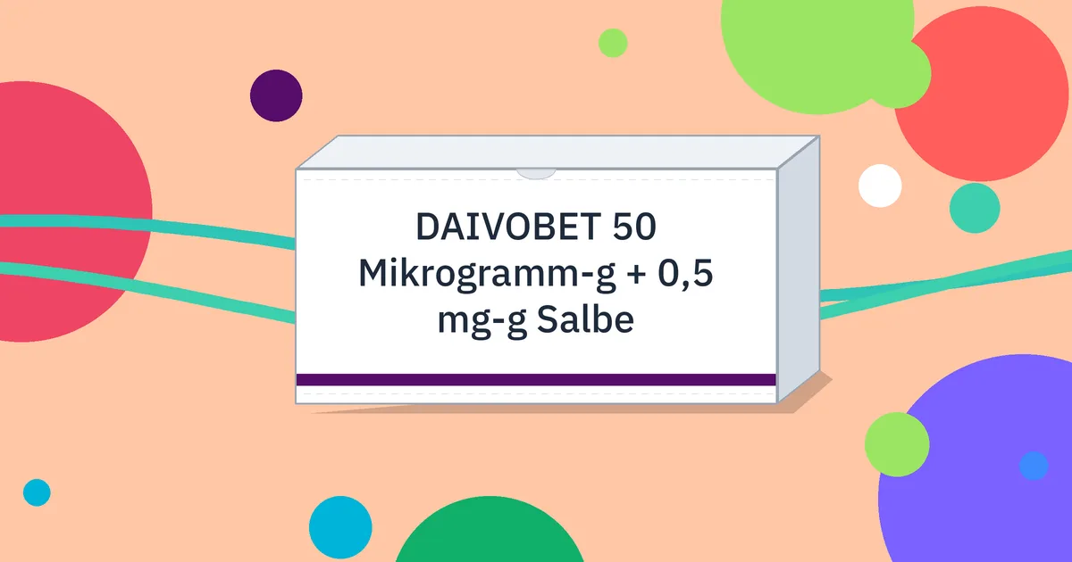 Symbolbild: Packung mit der Aufschrift DAIVOBET 50 Mikrogramm-g + 0,5 mg-g Salbe (PZN 18806666) – Verfügbarkeit und Bezug in Apotheken in Frankfurt am Main