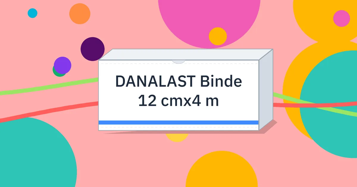 Symbolbild: Packung mit der Aufschrift DANALAST Binde 12 cmx4 m (PZN 07636712) – Verfügbarkeit und Bezug in Apotheken in Frankfurt am Main