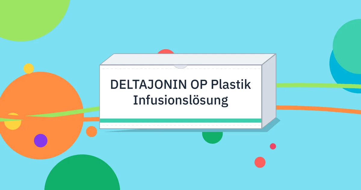 Symbolbild: Packung mit der Aufschrift DELTAJONIN OP Plastik Infusionslösung (PZN 03367787) – Verfügbarkeit und Bezug in Apotheken in Frankfurt am Main