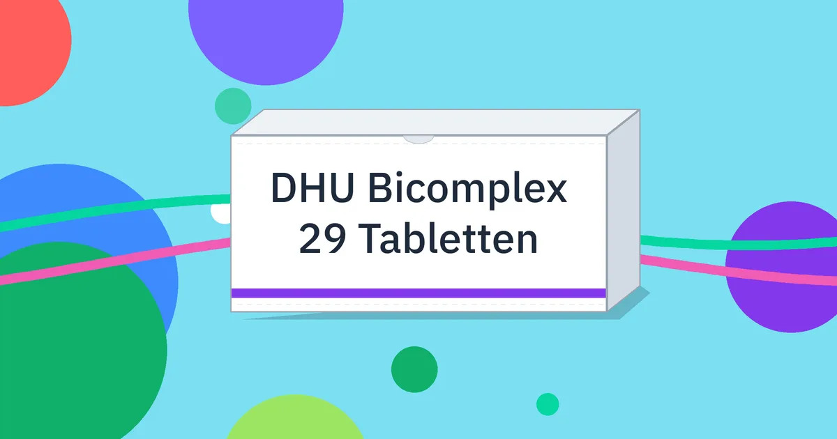 Symbolbild: Packung mit der Aufschrift DHU Bicomplex 29 Tabletten (PZN 16743252) – Verfügbarkeit und Bezug in Apotheken in Frankfurt am Main