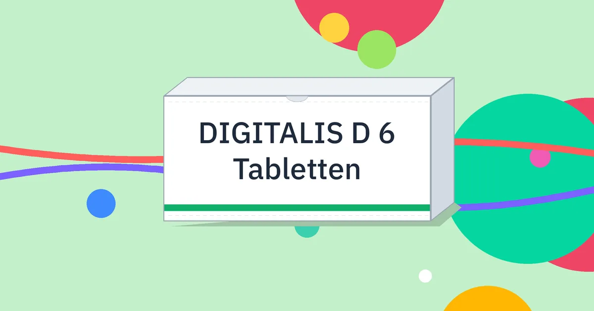 Symbolbild: Packung mit der Aufschrift DIGITALIS D 6 Tabletten (PZN 02127733) – Verfügbarkeit und Bezug in Apotheken in Frankfurt am Main