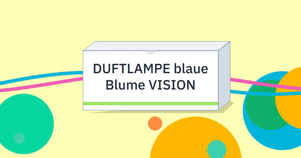 Symbolbild: Packung mit der Aufschrift DUFTLAMPE blaue Blume VISION (PZN 18297443) – Verfügbarkeit und Bezug in Apotheken in Frankfurt am Main