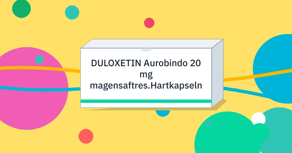 Symbolbild: Packung mit der Aufschrift DULOXETIN Aurobindo 20 mg magensaftres.Hartkapseln (PZN 11373365) – Verfügbarkeit und Bezug in Apotheken in Frankfurt am Main