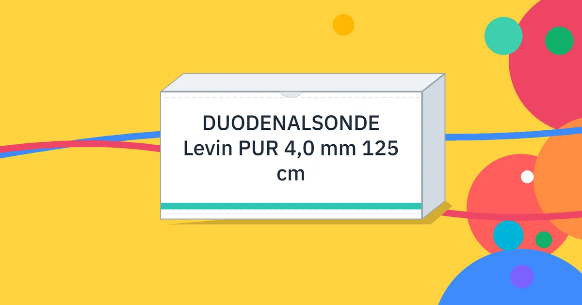 Symbolbild: Packung mit der Aufschrift DUODENALSONDE Levin PUR 4,0 mm 125 cm (PZN 00987696) – Verfügbarkeit und Bezug in Apotheken in Frankfurt am Main