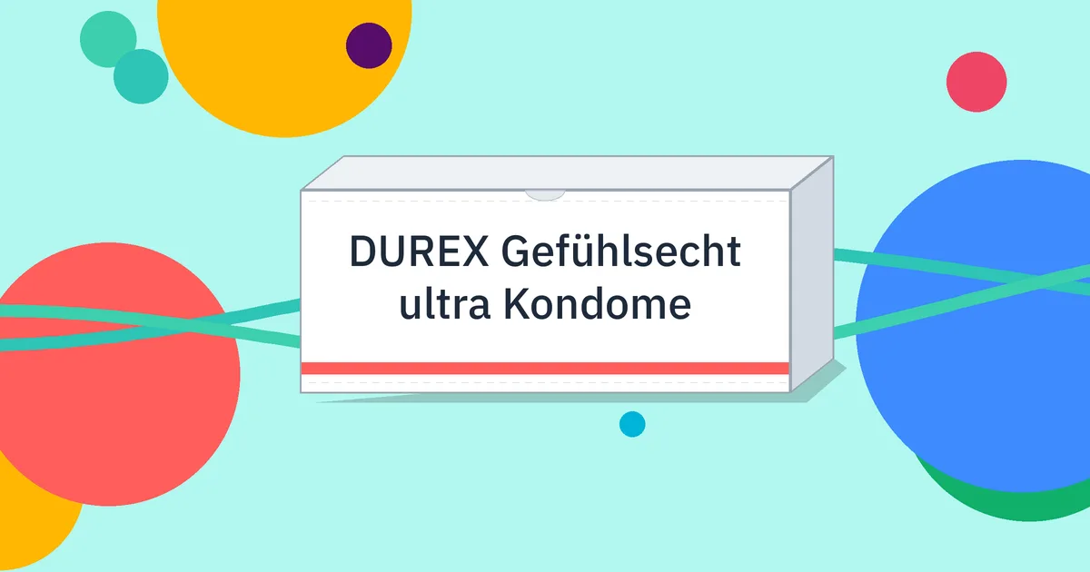 Symbolbild: Packung mit der Aufschrift DUREX Gefühlsecht ultra Kondome (PZN 18304166) – Verfügbarkeit und Bezug in Apotheken in Frankfurt am Main