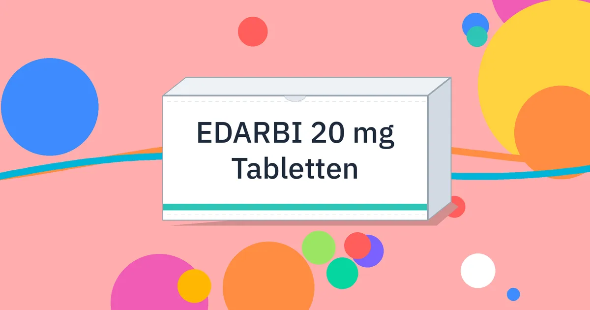 Symbolbild: Packung mit der Aufschrift EDARBI 20 mg Tabletten (PZN 09252996) – Verfügbarkeit und Bezug in Apotheken in Frankfurt am Main