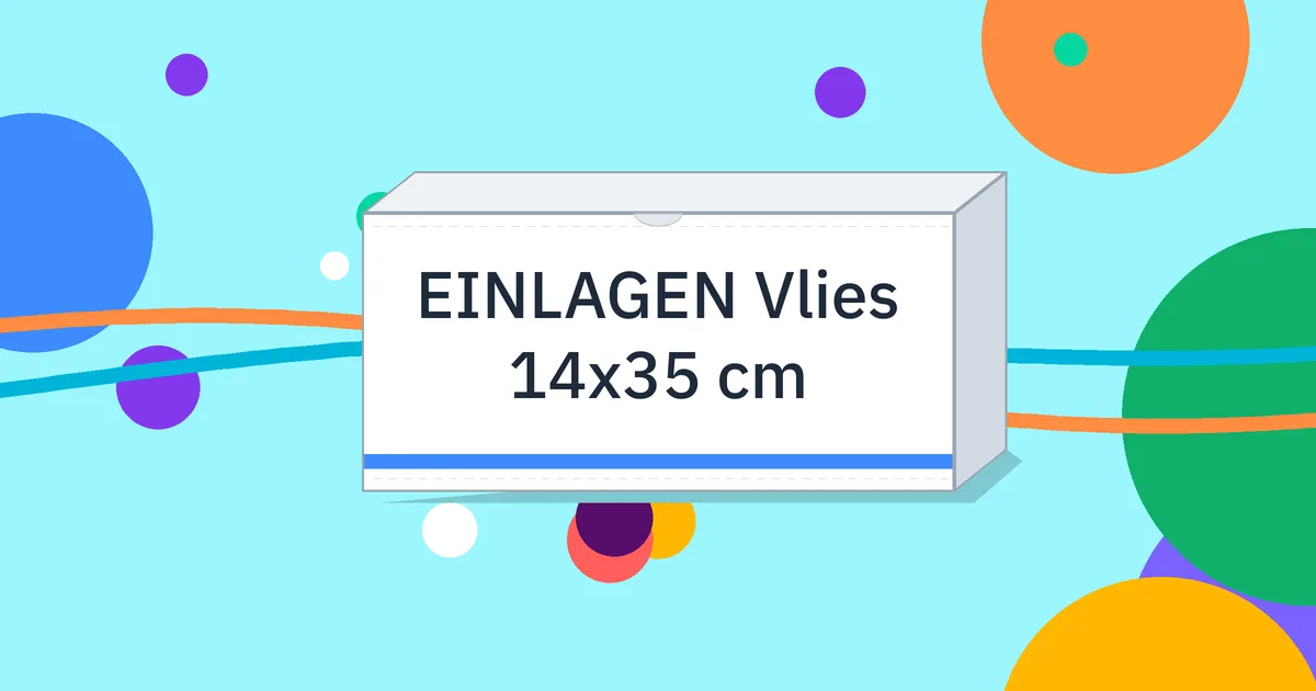 Symbolbild: Packung mit der Aufschrift EINLAGEN Vlies 14x35 cm (PZN 05548398) – Verfügbarkeit und Bezug in Apotheken in Frankfurt am Main