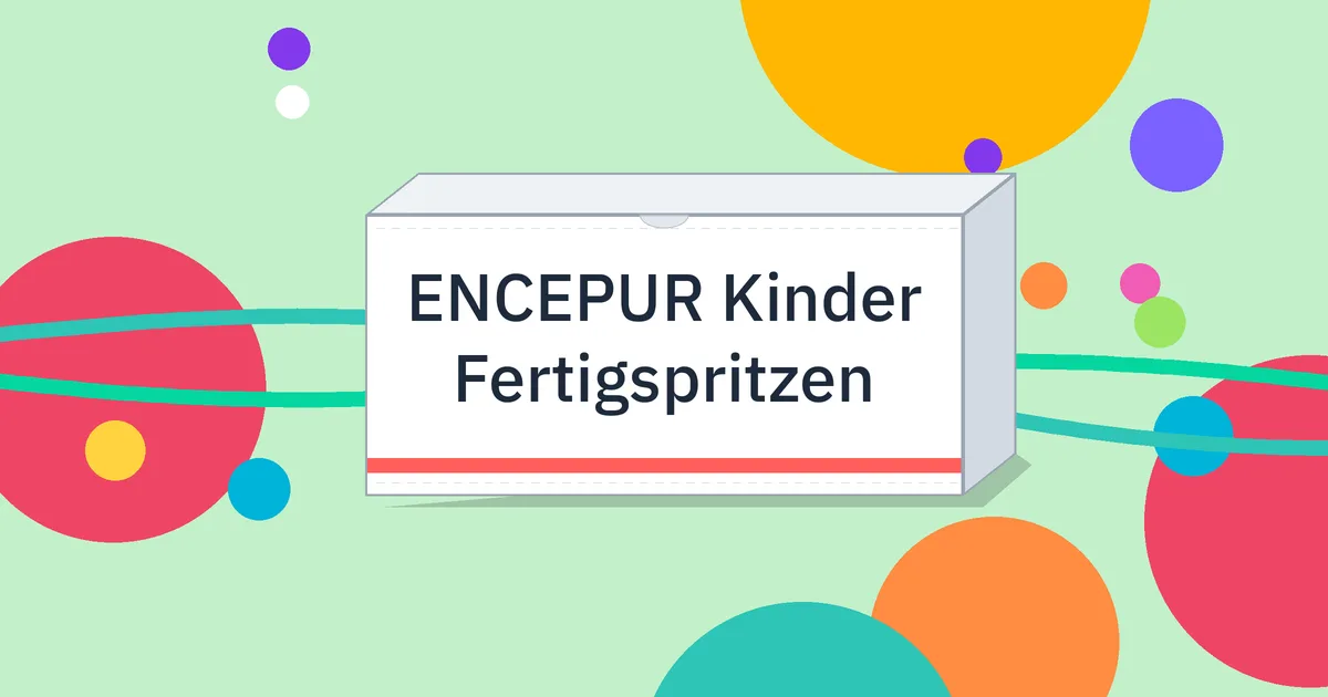 Symbolbild: Packung mit der Aufschrift ENCEPUR Kinder Fertigspritzen (PZN 19335588) – Verfügbarkeit und Bezug in Apotheken in Frankfurt am Main