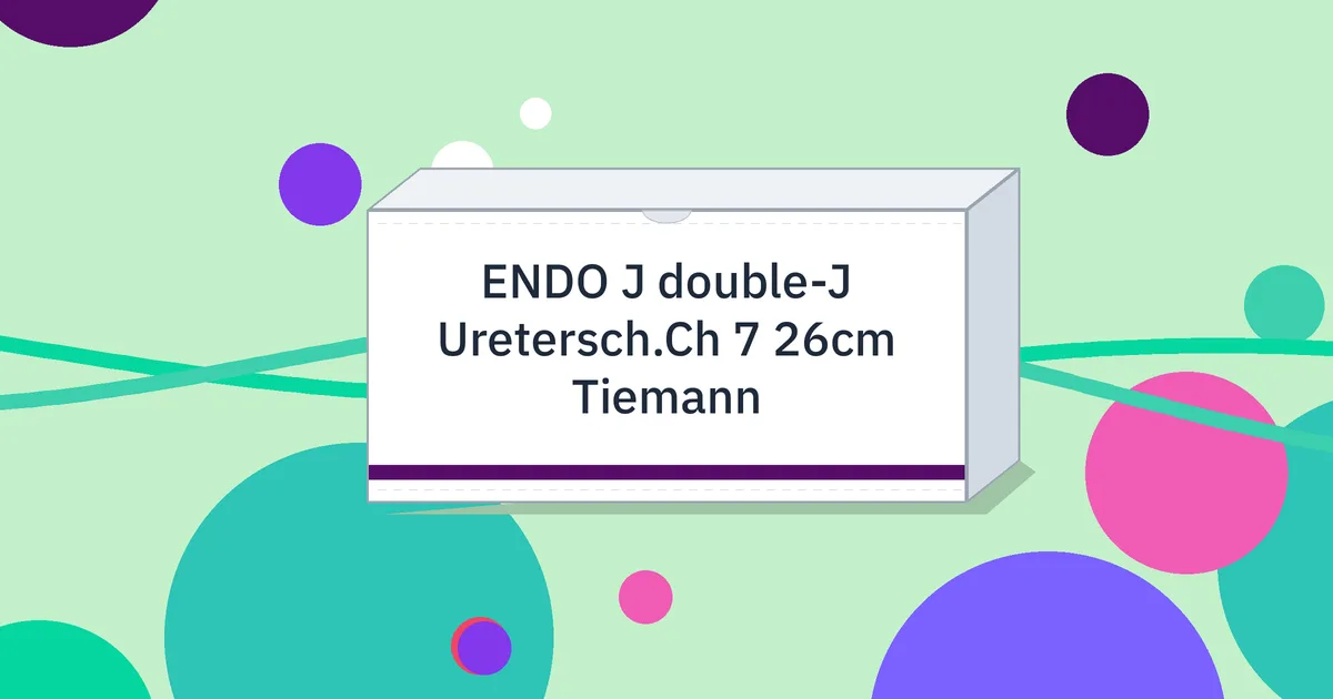 Symbolbild: Packung mit der Aufschrift ENDO J double-J Uretersch.Ch 7 26cm Tiemann (PZN 00438601) – Verfügbarkeit und Bezug in Apotheken in Frankfurt am Main