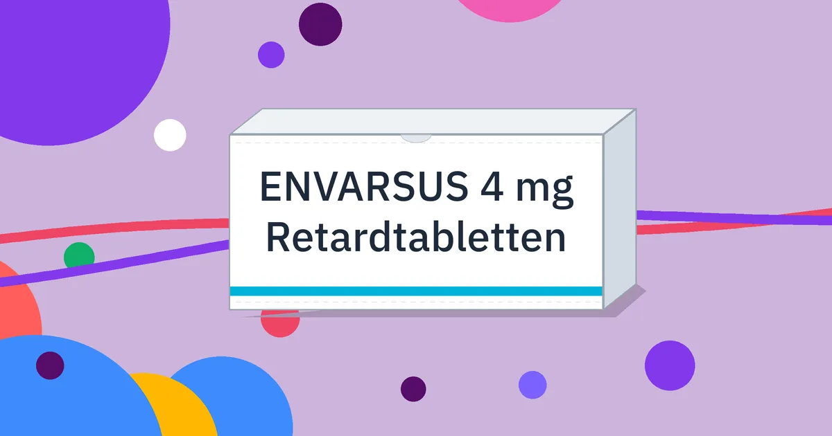 Symbolbild: Packung mit der Aufschrift ENVARSUS 4 mg Retardtabletten (PZN 19228384) – Verfügbarkeit und Bezug in Apotheken in Frankfurt am Main