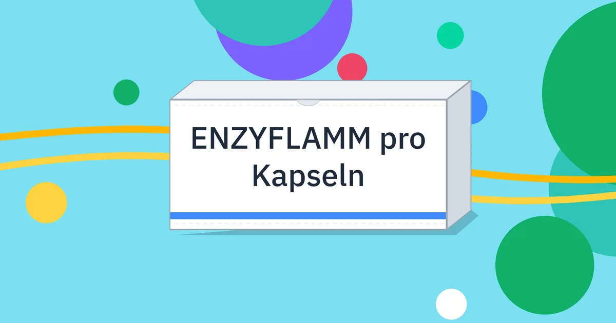 Symbolbild: Packung mit der Aufschrift ENZYFLAMM pro Kapseln (PZN 17885793) – Verfügbarkeit und Bezug in Apotheken in Frankfurt am Main