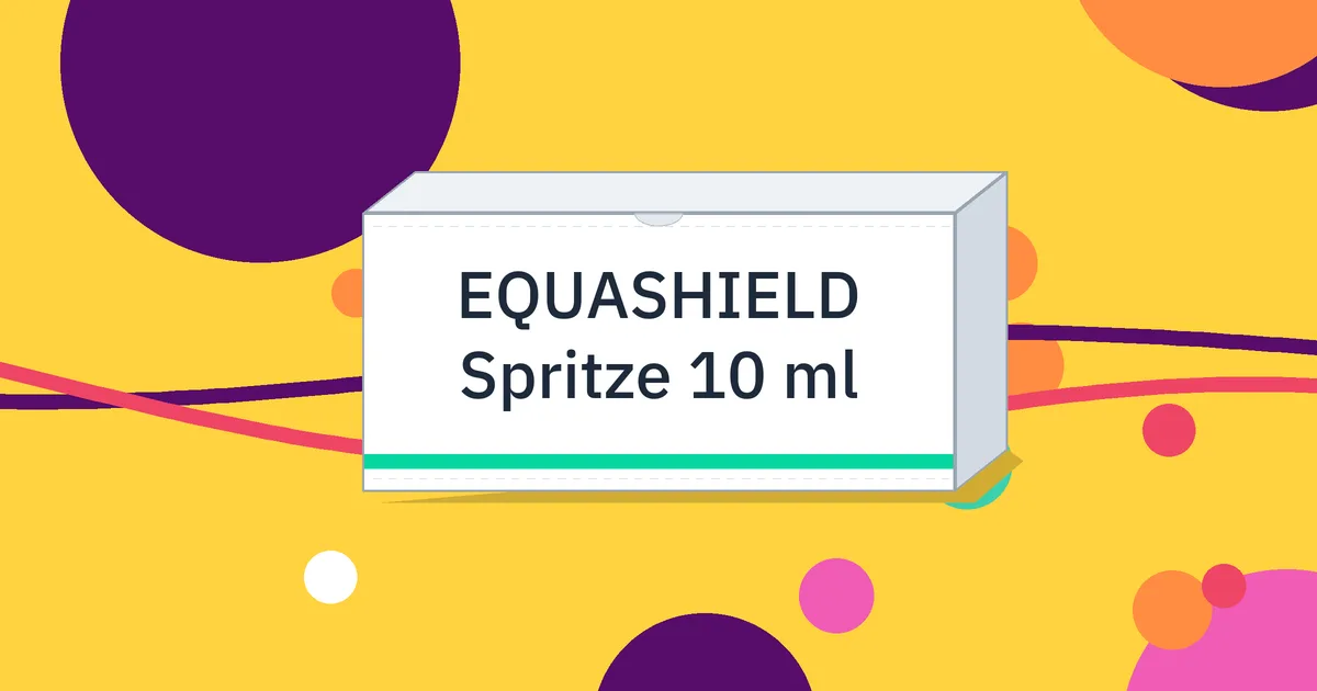 Symbolbild: Packung mit der Aufschrift EQUASHIELD Spritze 10 ml (PZN 13500738) – Verfügbarkeit und Bezug in Apotheken in Frankfurt am Main