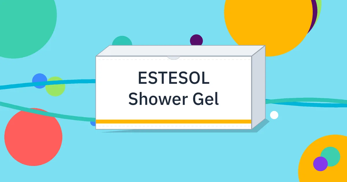 Symbolbild: Packung mit der Aufschrift ESTESOL Shower Gel (PZN 16748858) – Verfügbarkeit und Bezug in Apotheken in Frankfurt am Main
